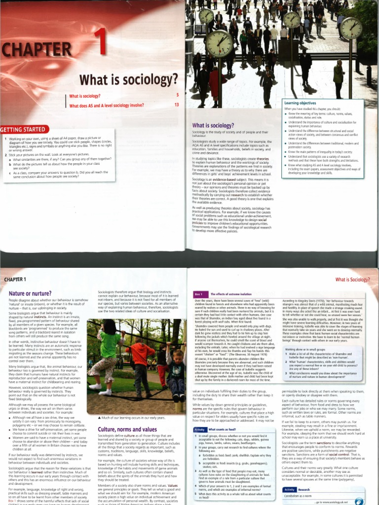 What Is Sociology Textbook Scan | PDF