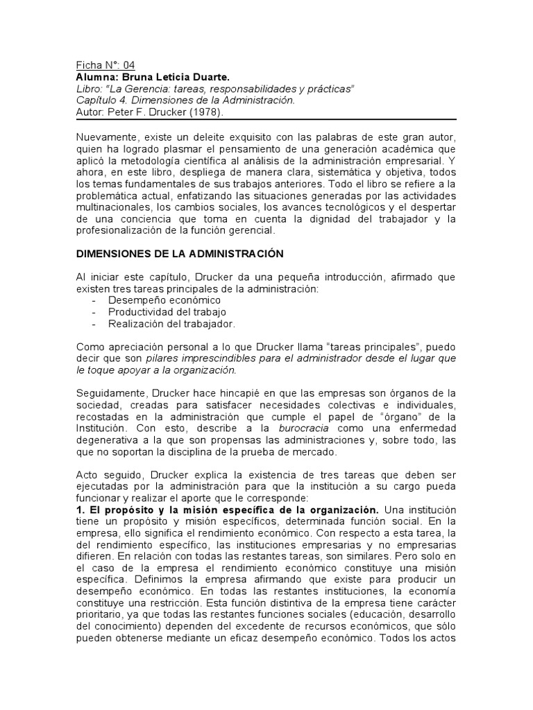 Ficha de Lectura N°4. Bruna Duarte. | PDF | Business | Responsabilidad ...