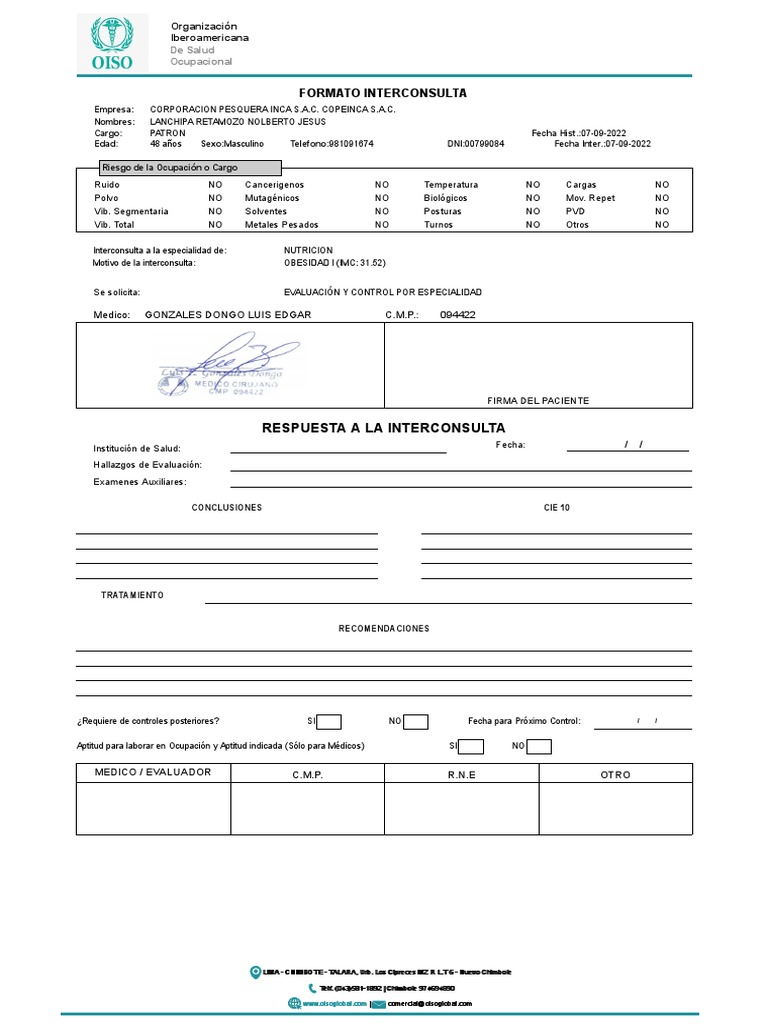 Interconsulta Nutricional: Obesidad I | PDF | Cuidado de la salud ...