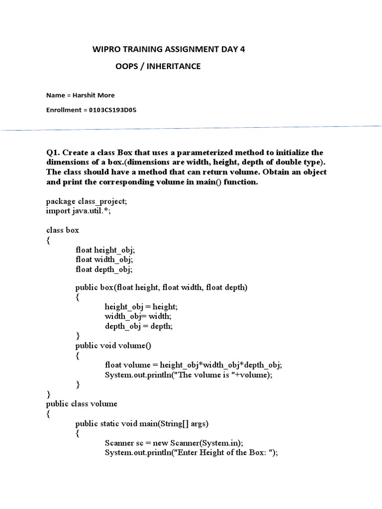 Wipro Training Assignment Day 4 Pdf Body Mass Index Software Development