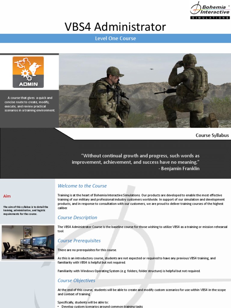 VBS4 | PDF | Simulation | Classroom