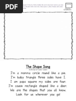 The Shape Song | PDF