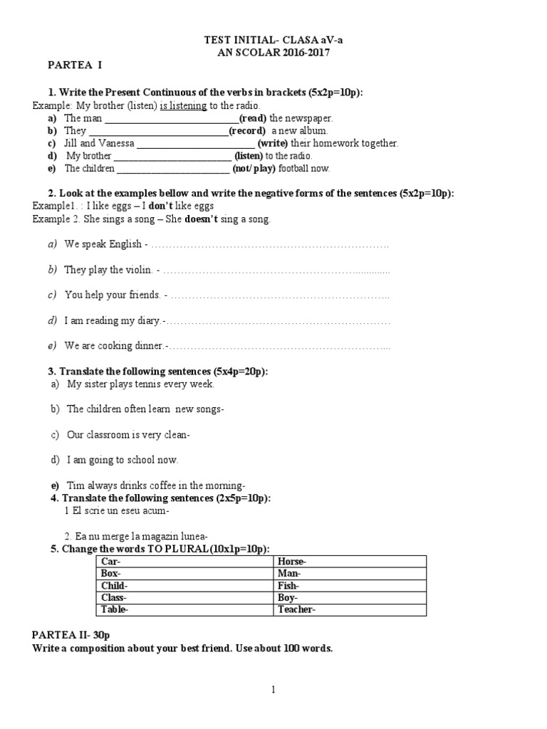 Predictiv V Cu Barem Si Matrice | PDF | Grammar | Syntax Predictiv V Cu Barem Si Matrice | PDF | Grammar | Syntax