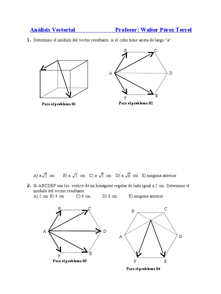 Analisis Vectorial | PDF | Triángulo | Vector Euclidiano