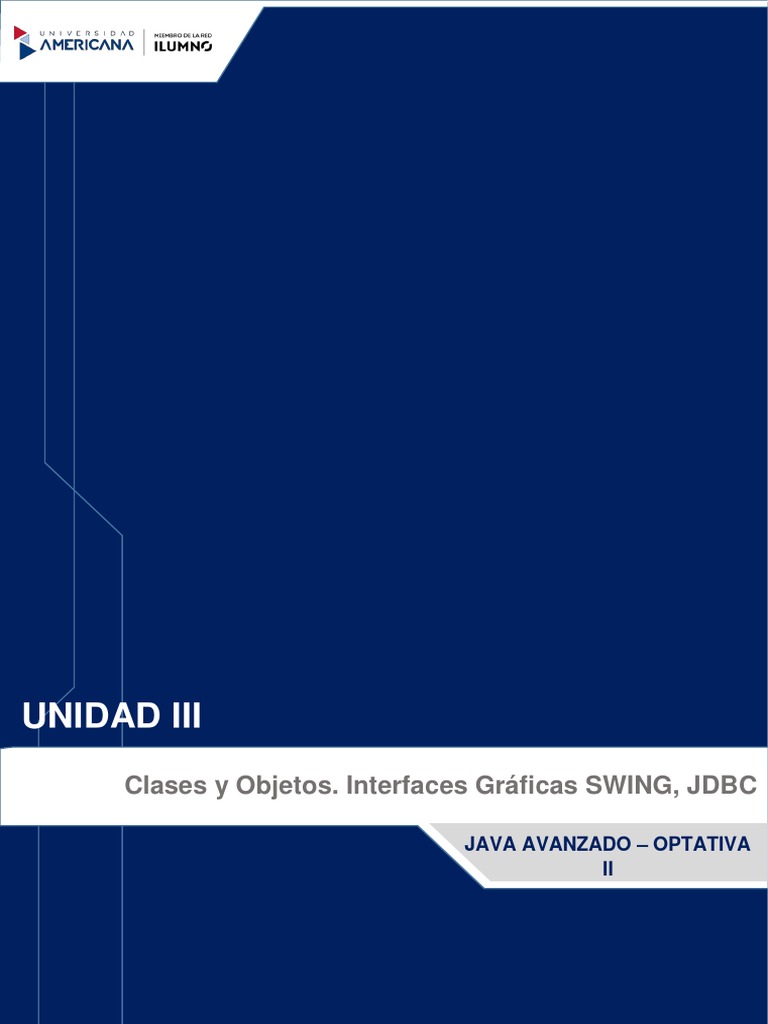 Interfaces Gráficas Con Swing Clases Y Objetos Y Manejo De Bases De 