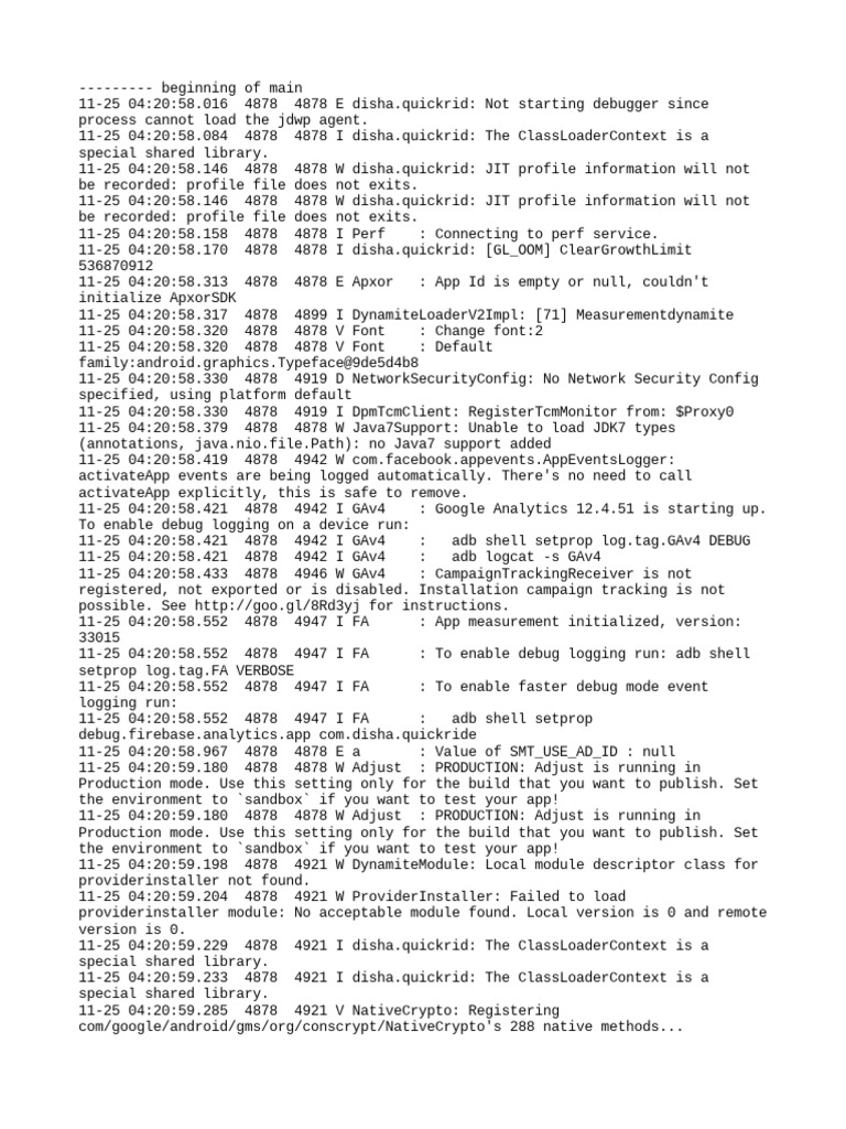 QuickRide_logcat | PDF | Library (Computing) | String (Computer Science)