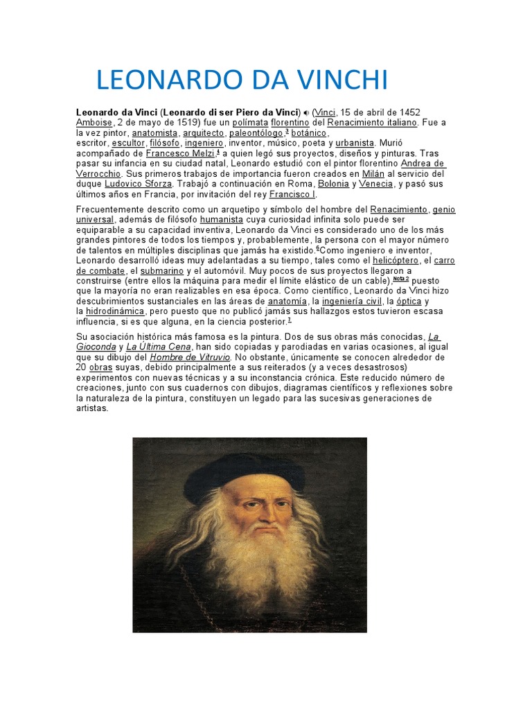 Leonardo Da Vinchi | PDF | Rafael | Leonardo Da Vinci