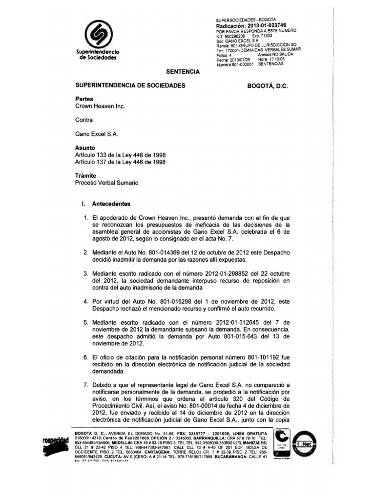 2 DPM - Sentencia Gano Excel | PDF | Justicia | Crimen y violencia