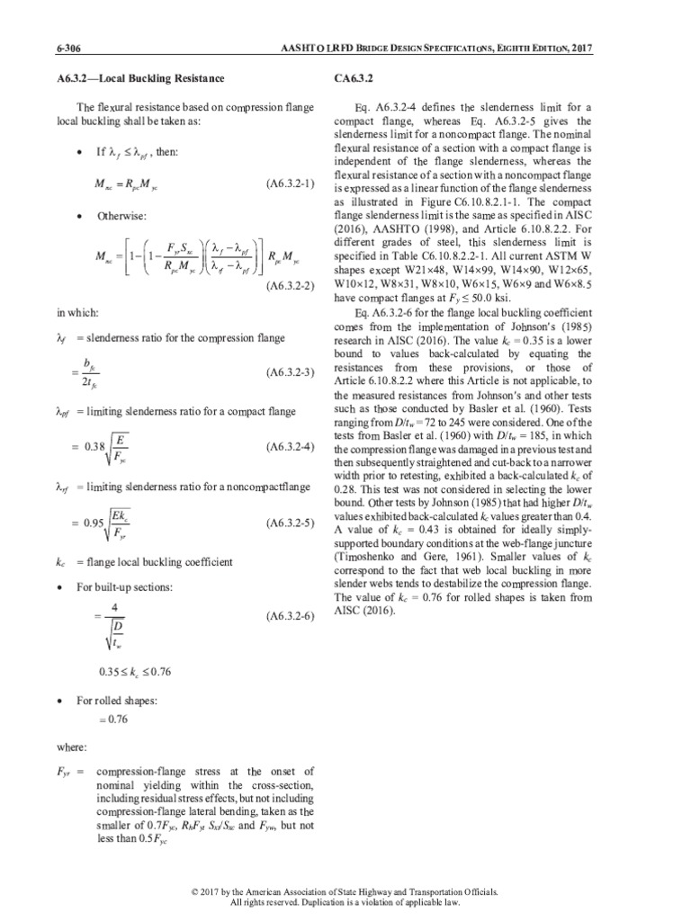 AASHTO LRFD Bridge Design Specifications 8th Ed. 2017-1001-1100 | PDF