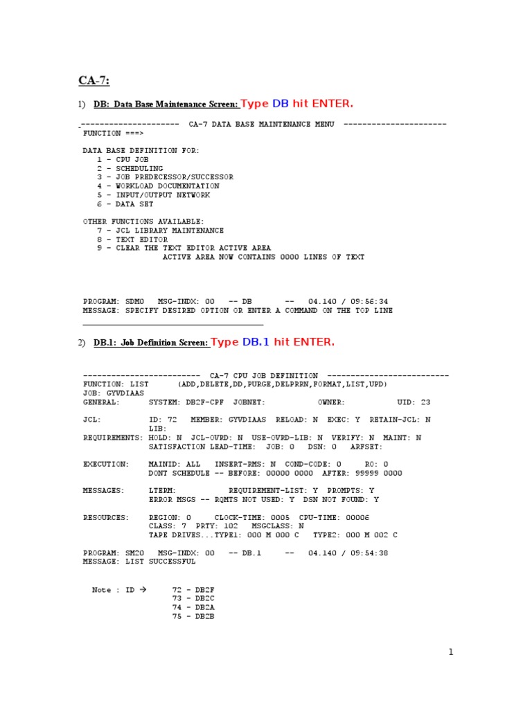 CA-7 Job Scheduling and Management Guide | PDF | Software Engineering ...