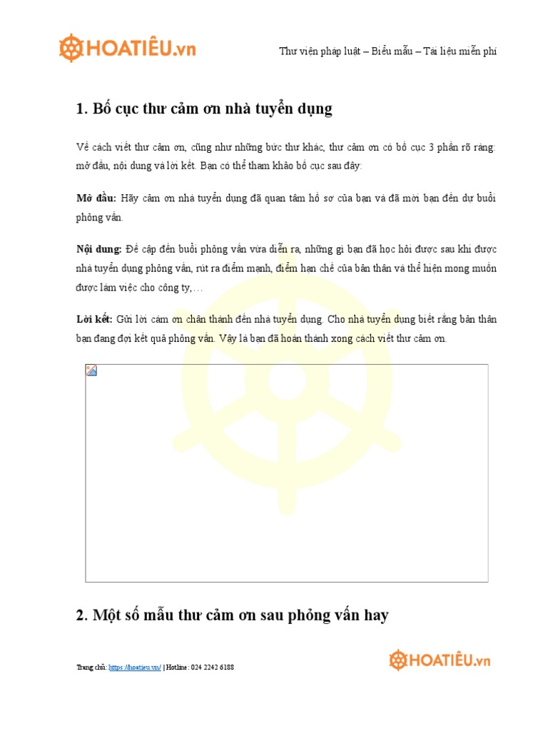 Mau Thu Cam On Nha Tuyen Dung Sau Phong Van | PDF