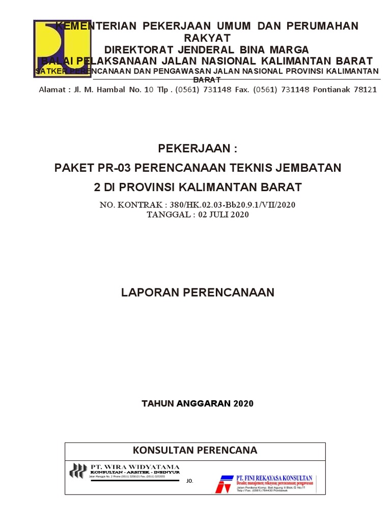 Laporan Perencanaan JBT | PDF