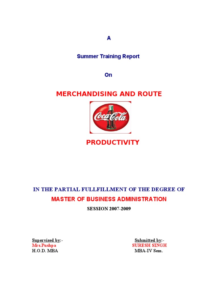 Coca Cola Project | Pepsi Co | Coca Cola