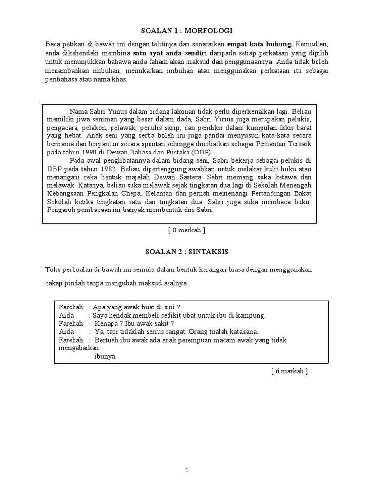 Modul Bahasa Melayu Tingkatan 4 | PDF