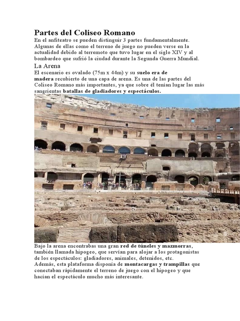 Distrbucion Del Coliseo Romano | PDF