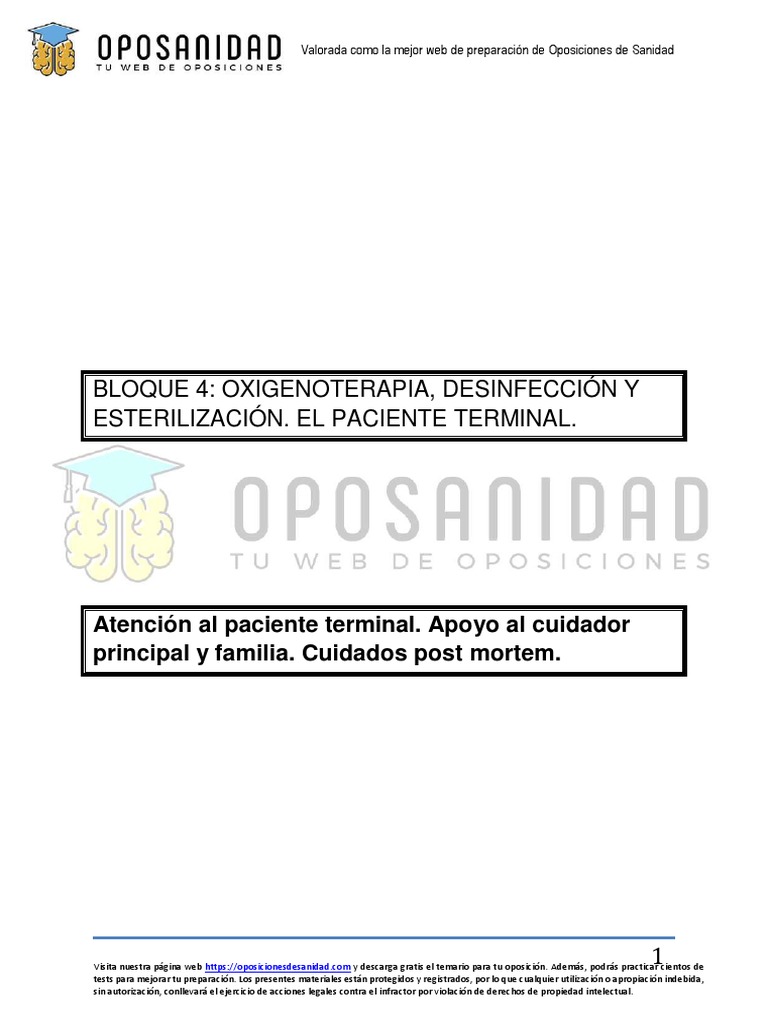 Atencion Al Paciente Terminal. Apoyo Al Cuidador Principal y Familia ...