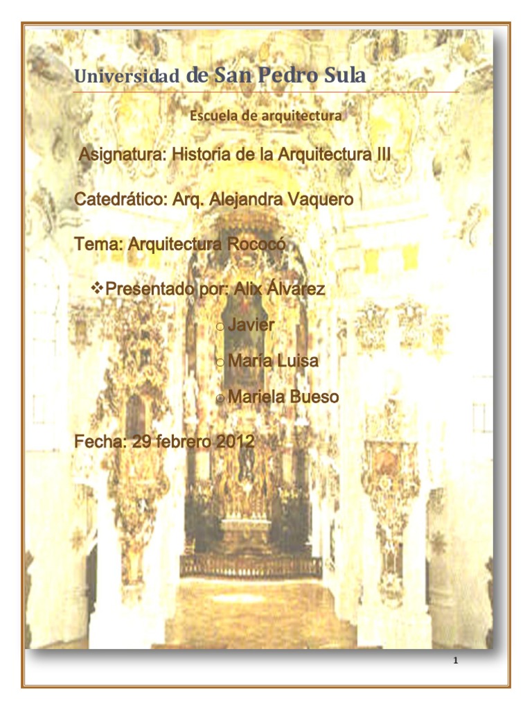 Arte Rococó-Arquitectura | PDF | Palacio de Versalles