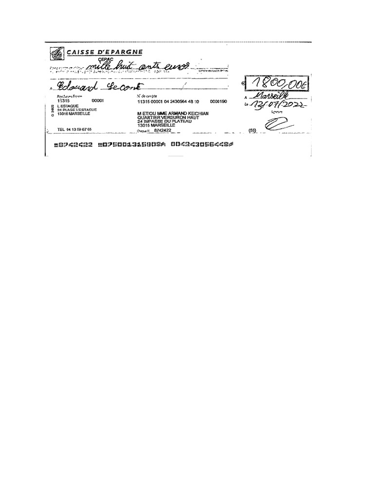 Copie Chèque Leconte e | PDF