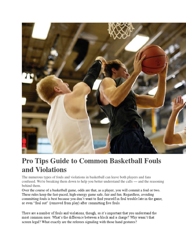 Basketball Fouls and Violations | PDF | Rules | Sports