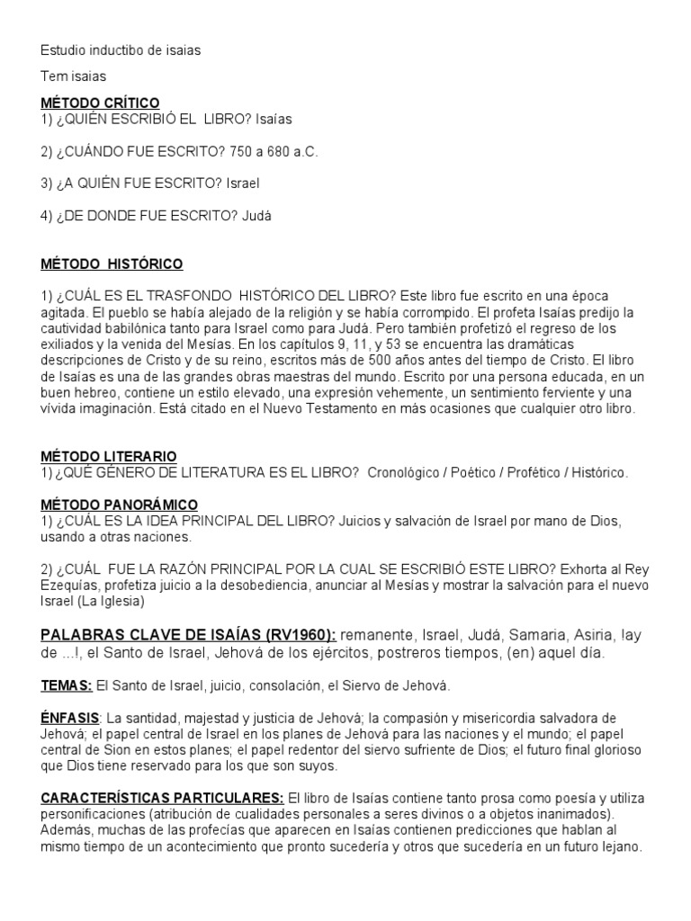 Estudio Inductibo de Isaias | PDF | Libro de Isaías | Asiria