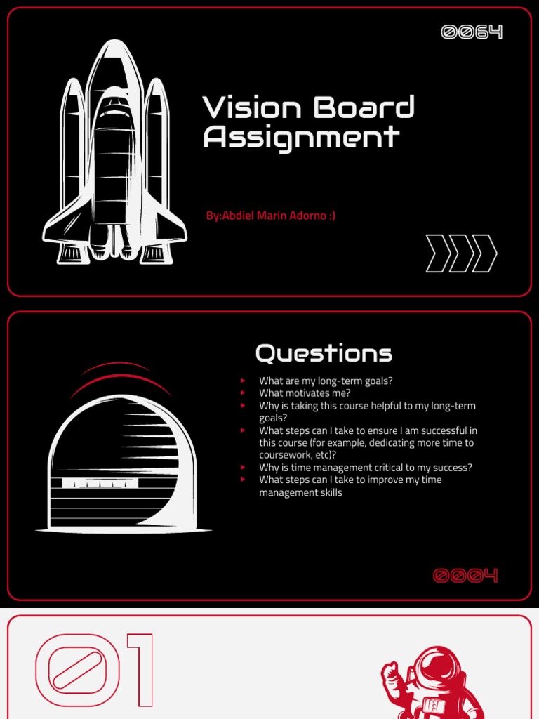 Student's Vision Board Plan | PDF