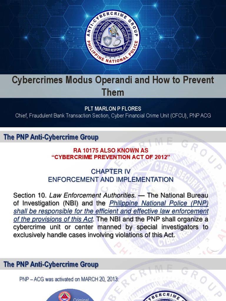 CCWS Session 194 PNP ACG Presentation To DTI Re-Tips To Identify and ...