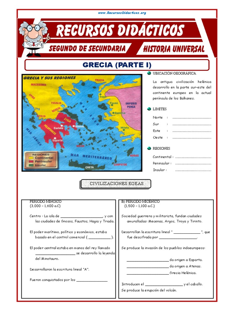 Grecia I para Segundo Grado de Secundaria | PDF | Antigua Grecia | Esparta
