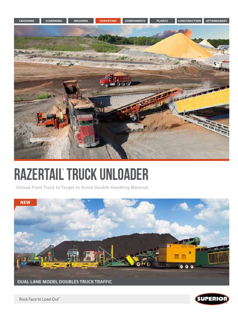 RazerTail Truck Unloader SPLT1100ENWB 02 | PDF | Truck | Belt (Mechanical)