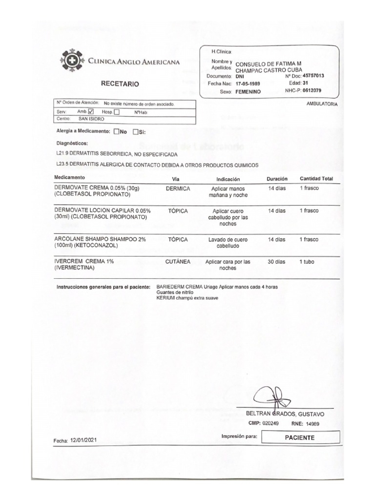 Clinica Anglo Americana | PDF