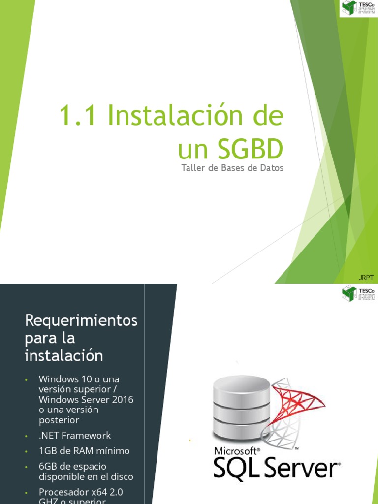 1.1 Instalación de Un SGBD | PDF