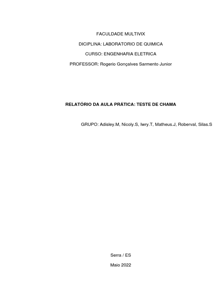 Relatorio Unico Quimica | PDF | Solubilidade | Ácido