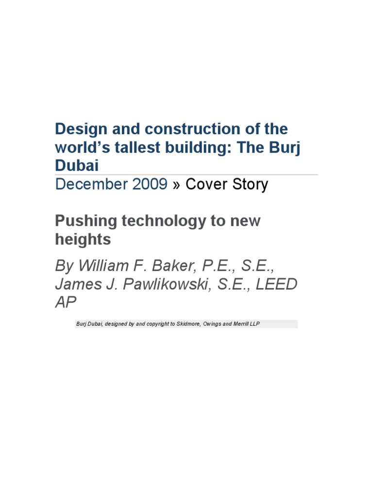 Design and Construction of Burj-Dubai 104 | PDF | Deep Foundation ...