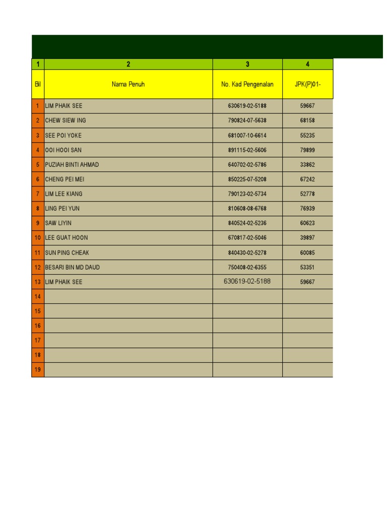 Rekod Cuti 2021 | PDF