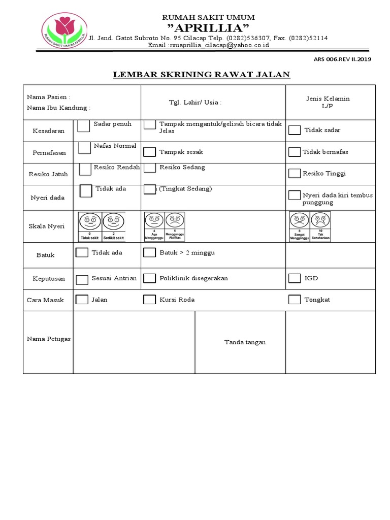 Lembar Skrining RJ | PDF