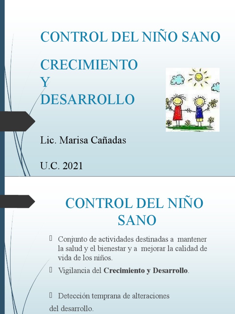 Crecimiento y desarrollo integral del niño sano | PDF | Obesidad ...