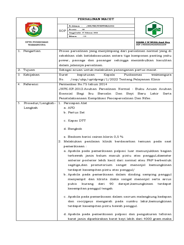 Persalinan Macet | PDF | Sains & Matematika