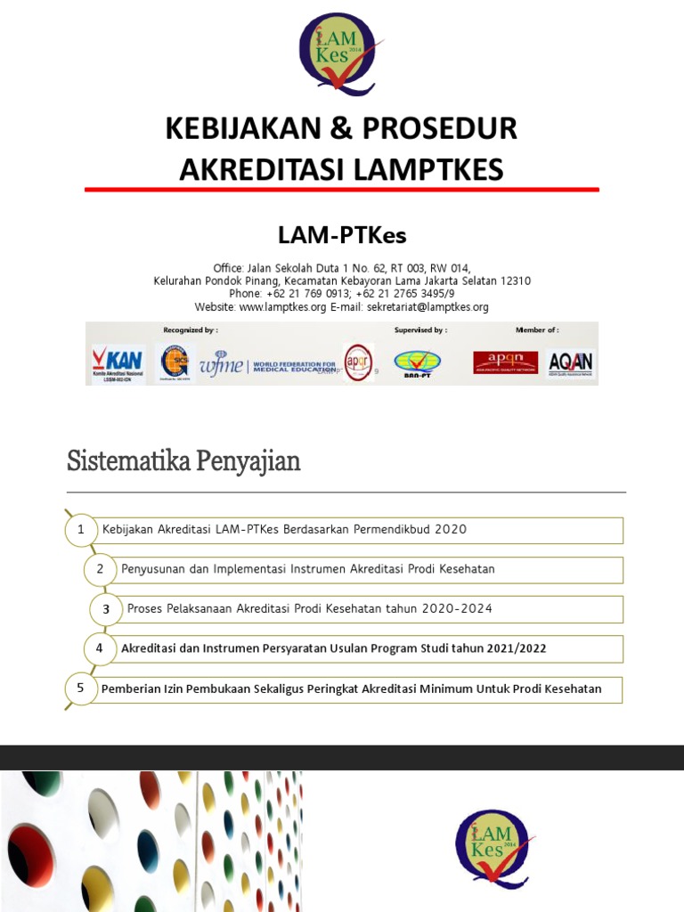Materi-1 Kebijakan Dan Prosedur Akreditasi LAM-PTKes - Update 040922 | PDF | Bisnis ...