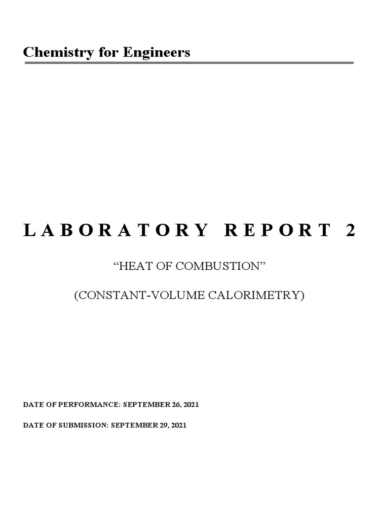 Lab Report 2 JLR | PDF | Fuels | Combustion