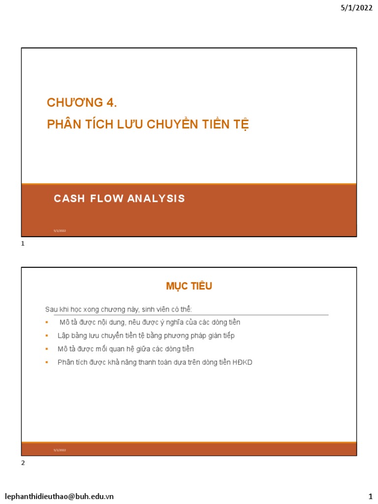 Chuong 4 - Phan Tich Luu Chuyen Tien Te - Bai Giang | PDF