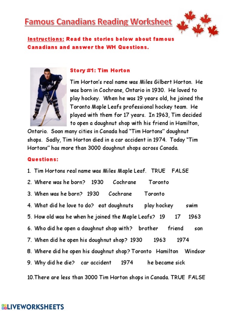 Reading-Canadian Exercise | PDF | Canada