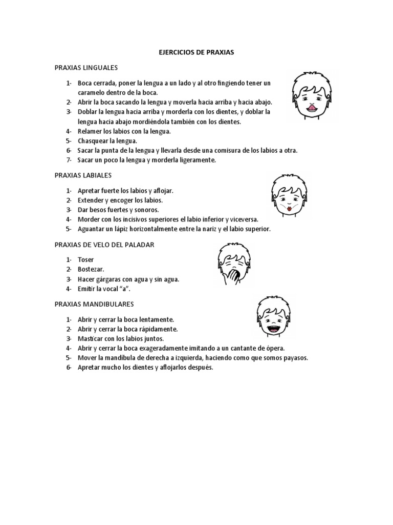 Ejercicios De Praxias Pdf
