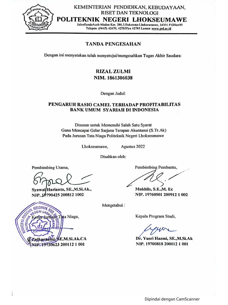 Lembar Pengesahan PDF | PDF