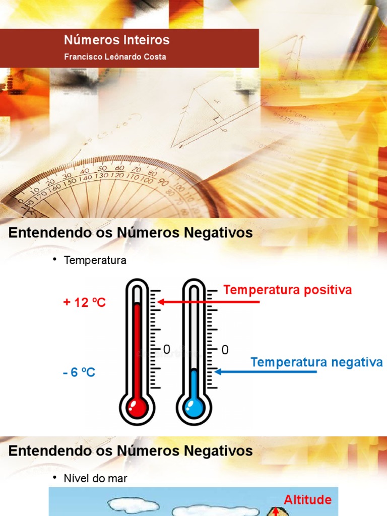 Apresentação Números Inteiros | PDF | Sistema de coordenada cartesiana ...