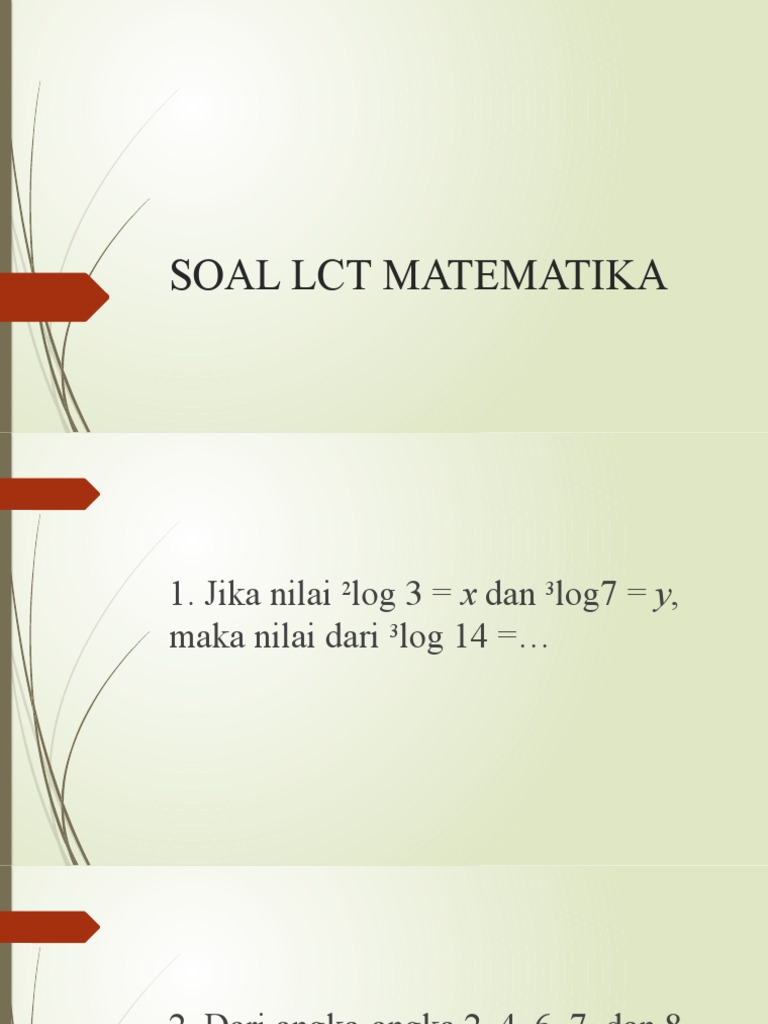 Soal LCT Matematika | PDF