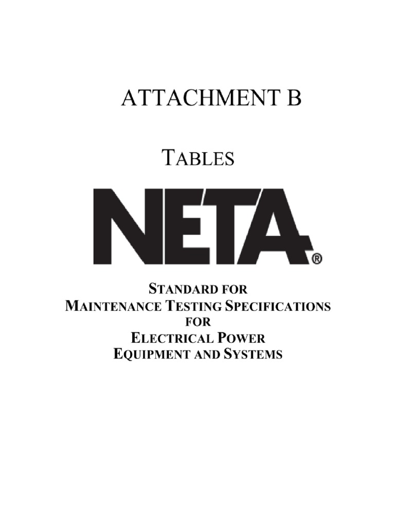 ANSI NETA - MTS 2019 - Part 3B | PDF