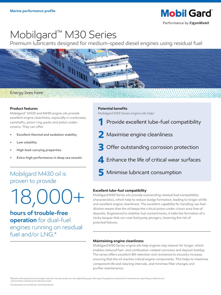 Mobilgard M30 | PDF | Motor Oil | Lubricant