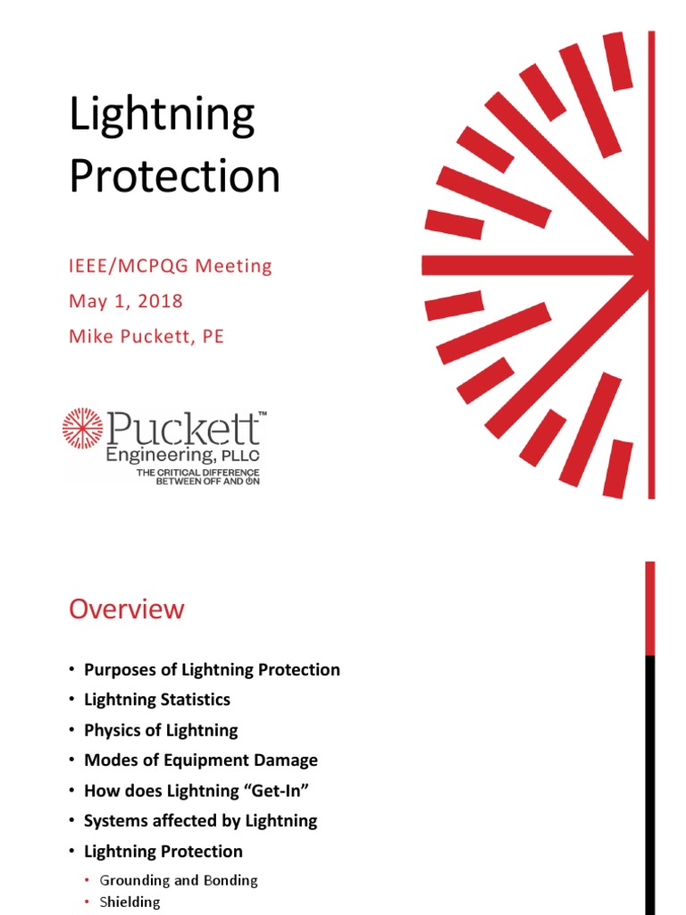IEEE-MCPQG Lightning Protection Presentation 2018-05-01 | PDF ...