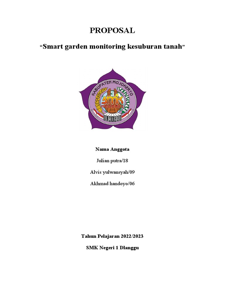 Proposal Smart Garden Monitoring Kelembapan Tanah | PDF
