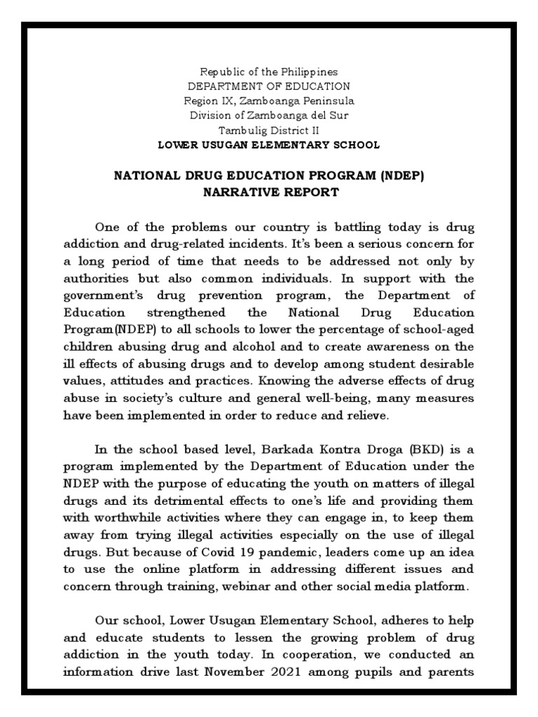 LowerUsuganES-NDEP Narrative Report | PDF