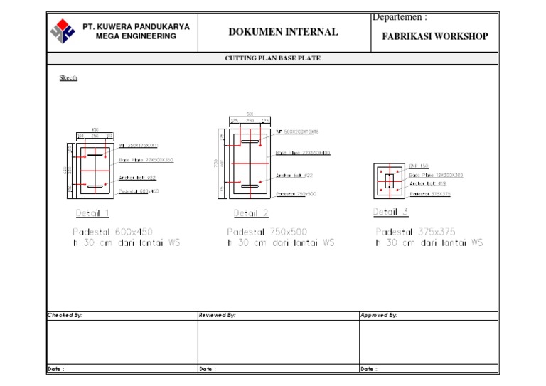 Cutting Plan Detail Baseplate Rev | PDF
